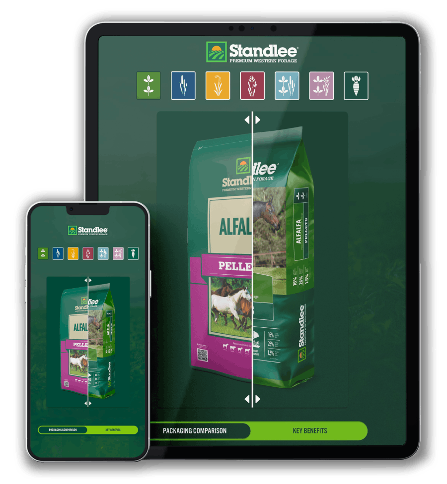Standlee reveals new look forage packaging for horses.