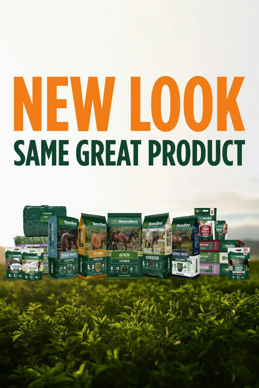Standlee reveals new look forage packaging for horses.